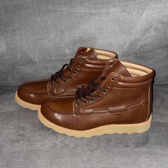 Novara | Shoes | New Novacas Brown Leather Tie Front Wedge Ankle Boots ...